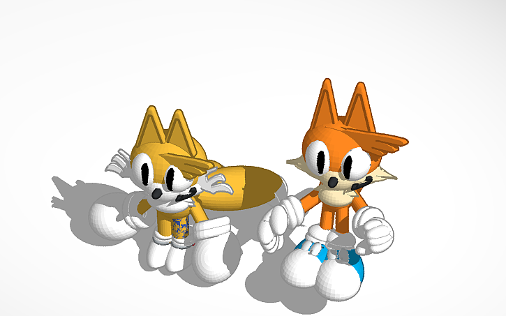 3D design swift and tails models - Tinkercad
