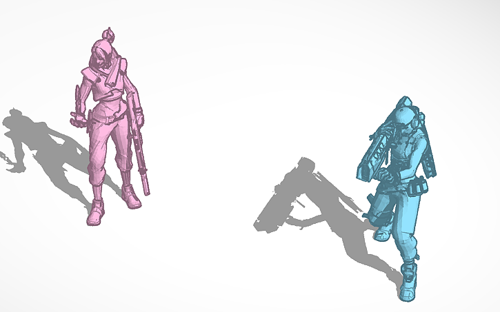 3D design Valorant mini figures - Tinkercad