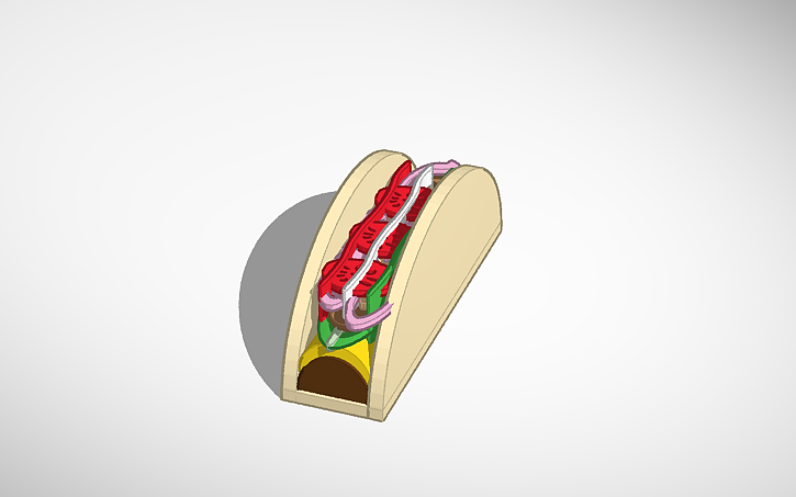 3D design Taco - Tinkercad