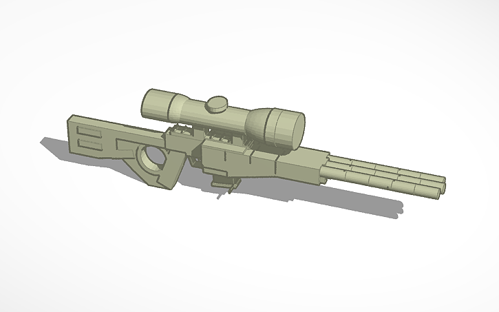 3D design the three shot sniper rifle | Tinkercad