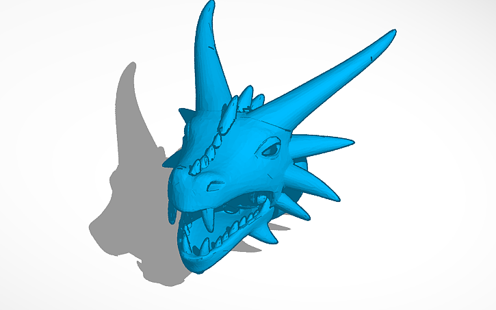 3D design Dragon head - Tinkercad