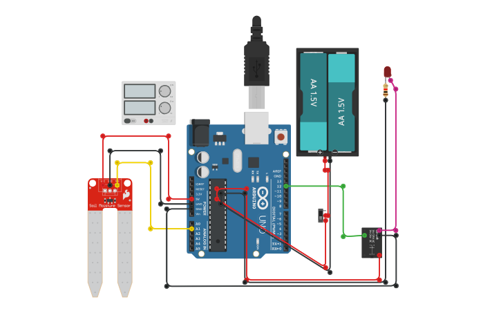 Circuit design water sensor block - Tinkercad