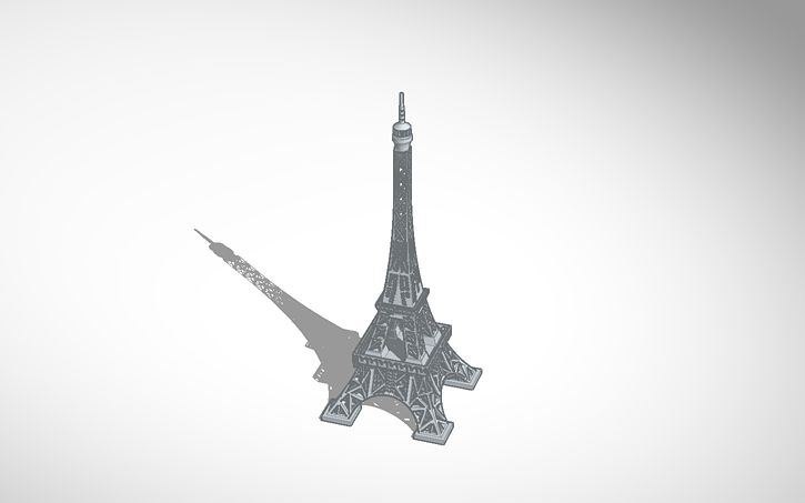 3D design Eiffel Tower - Tinkercad