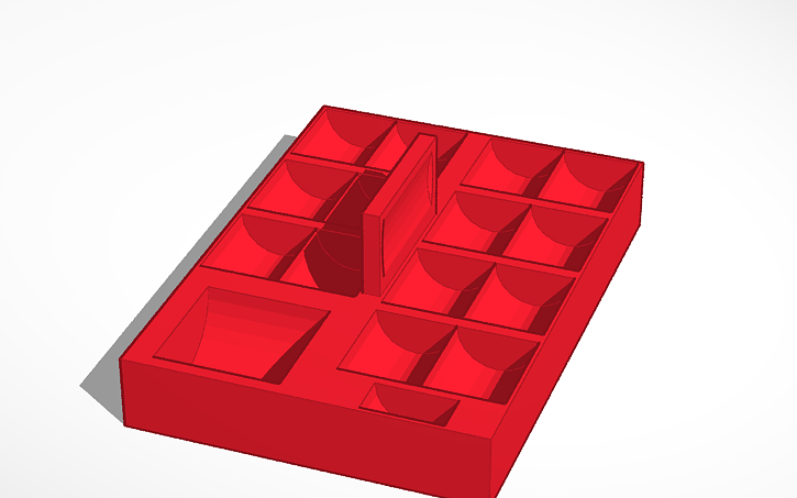 3D design Evolution Organizer - Food Holder - Tinkercad