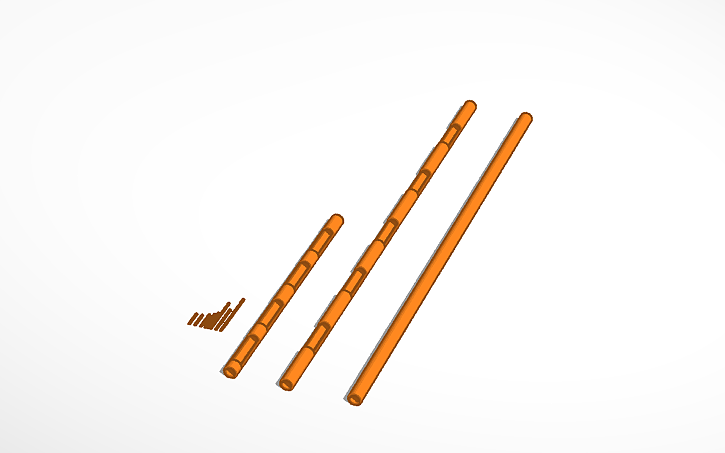 3D design PVC pipe with nozzle holes - Tinkercad