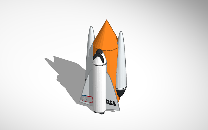 3D design Columbia rocket - Tinkercad