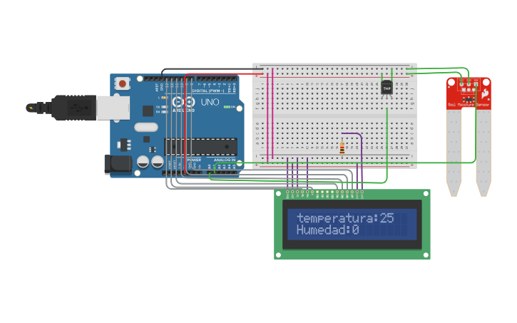 Circuit Design Sensor Humedad Tinkercad 