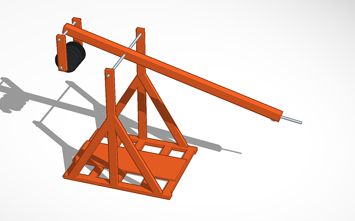 3D design Trebuchet - 1st build - Uncompleted - Tinkercad