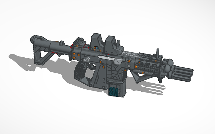 3D design machine guns | Tinkercad