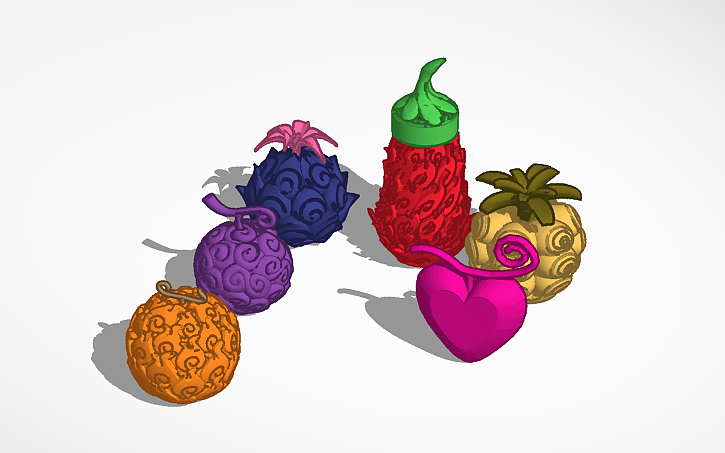 3D design Devil fruits - Tinkercad