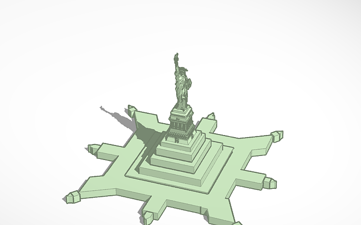 3D design Liberty Island - Tinkercad