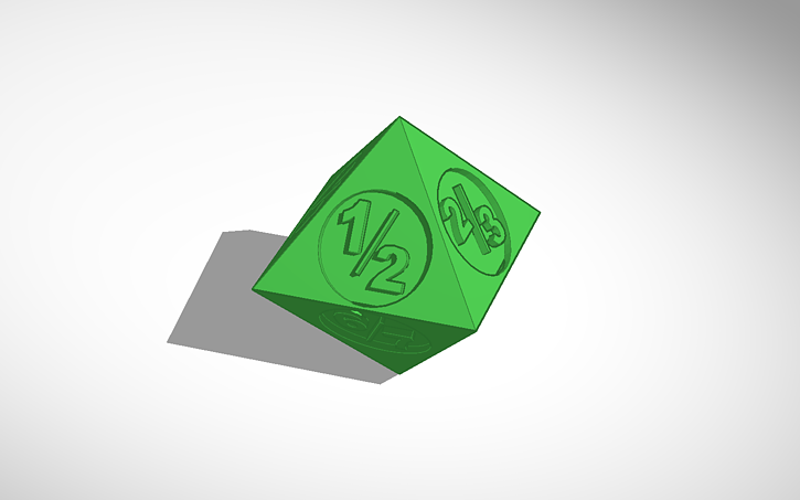 3D design MTG: Tarmo-Dice - Tinkercad