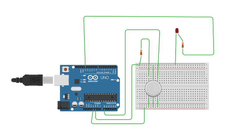 Circuit Design Air Pollution Tinkercad