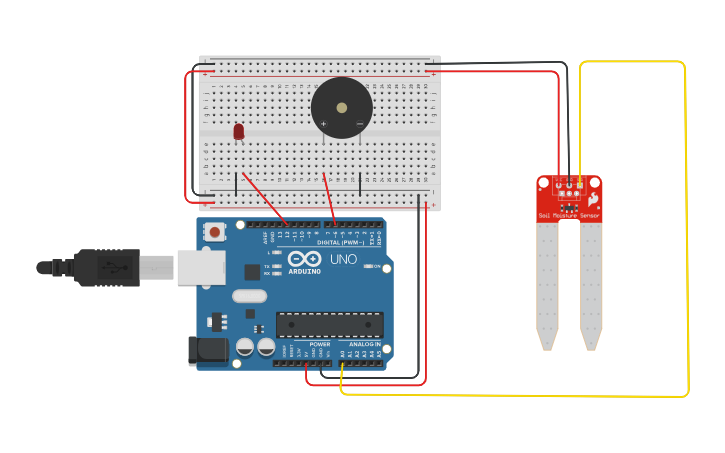 Circuit design SMART IRRIGATION SYSTEM - Tinkercad