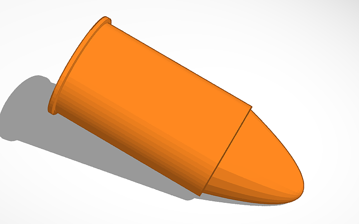 3D design 9mm Bullet - Tinkercad