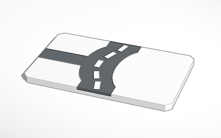 3D design street round blank - Tinkercad