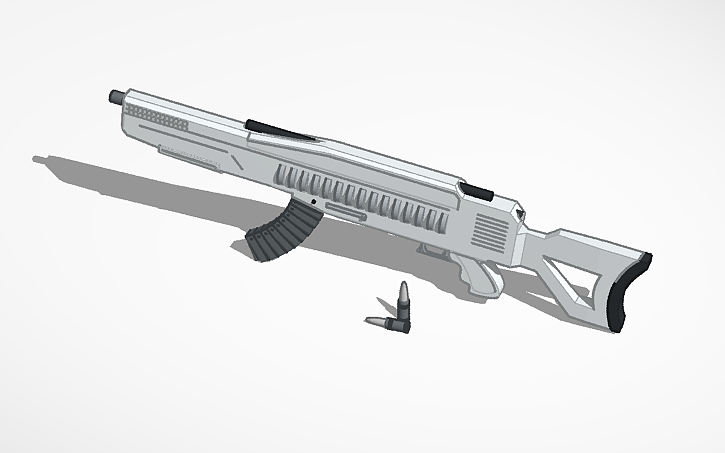 3D design NA-25 Full-Auto Heavy Rifle - Tinkercad