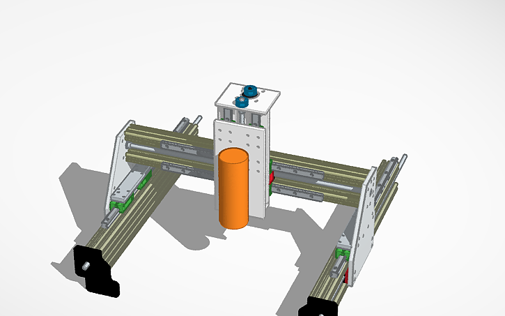 3D design workbee linear rails - Tinkercad
