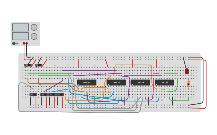 Circuit design 4X1 MULTIPLEXER - Tinkercad