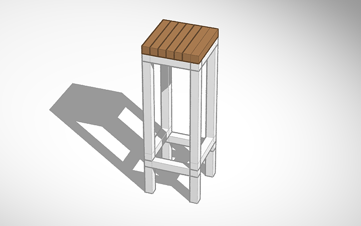 3D design stool - Tinkercad
