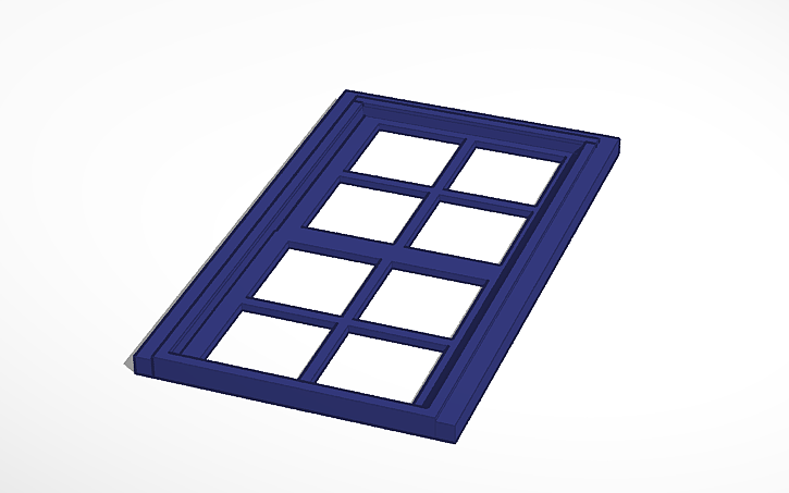 3D design window frame edited - Tinkercad