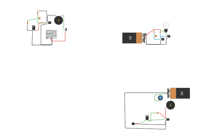 Circuit design morning alarm and dark sensor | Tinkercad