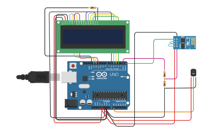 Circuit Design Circuit Interface Esp8266 Thingspeak With Arduino
