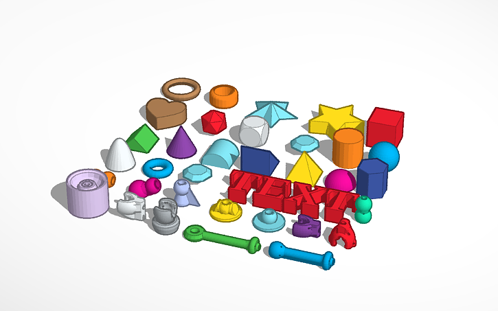 3d Design All Basic Shapes And Supporters Tinkercad