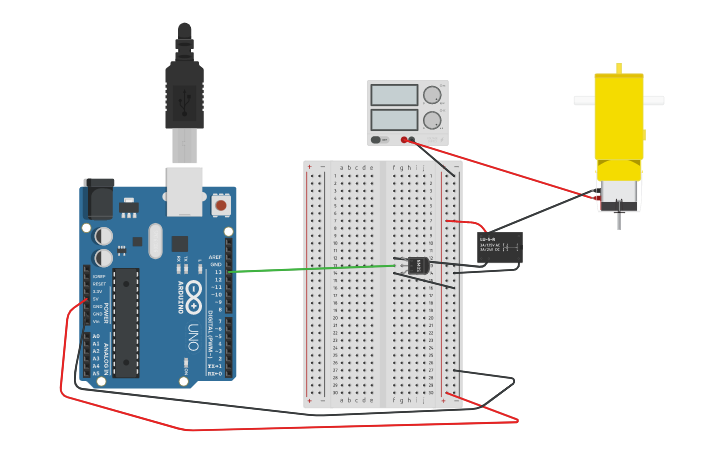 Circuit design Relay - Tinkercad