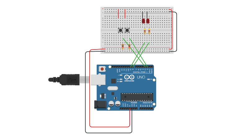 Circuit design Ex5.2 Interrupt Counter - Tinkercad