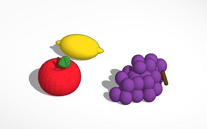 3D design fruits - Tinkercad