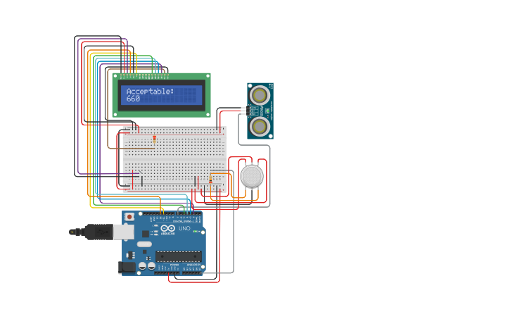 Circuit design Asthma management - Tinkercad