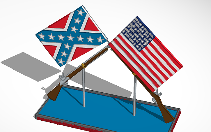 3D design Civil war monument - Tinkercad