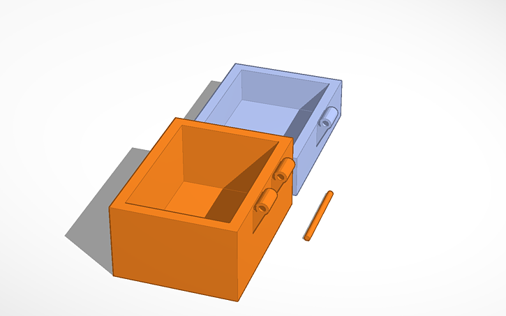 3d Design Pin Hinge Box Tinkercad 