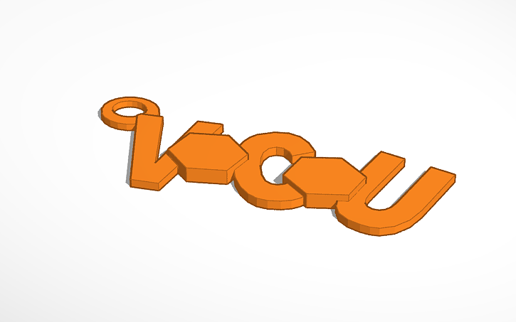 3D design VCU Keychain - Tinkercad
