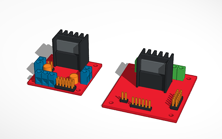 3D design L298 - Tinkercad