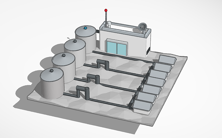 3D design Water Supplement Station - Tinkercad