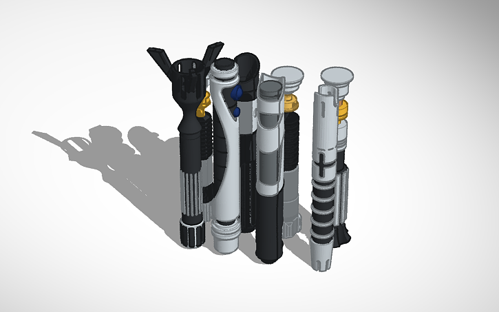 3D design Lightsaber Handles - Tinkercad