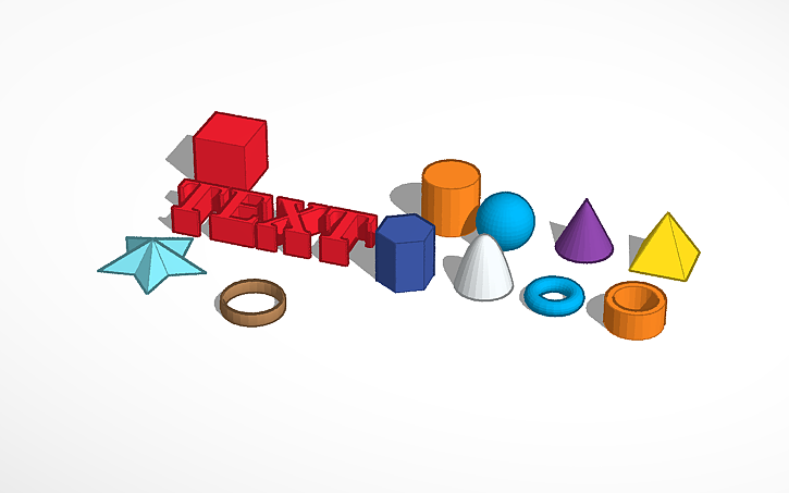 3D design Shape valikko - Tinkercad
