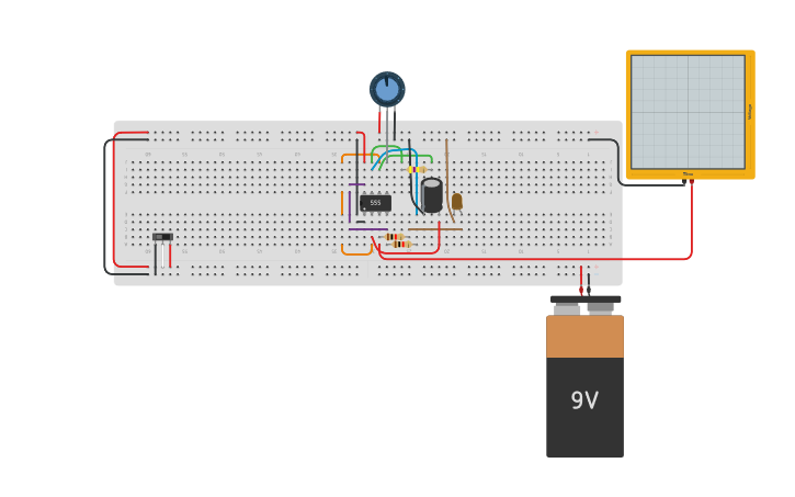 Circuit design flashing LED Circuit diagram | Tinkercad