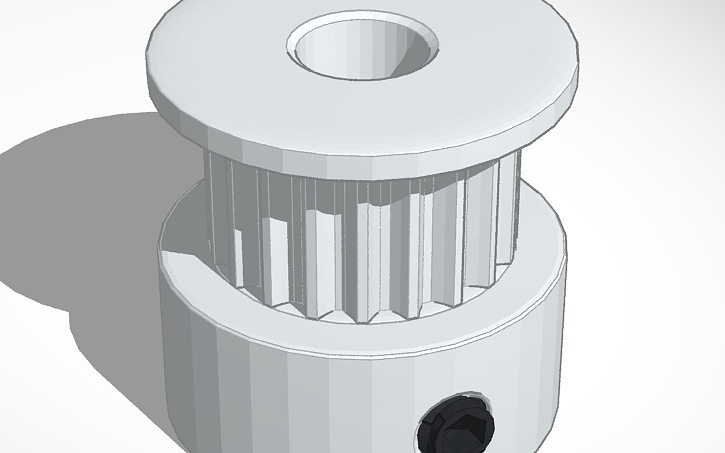 3D design GT2 Pulley 20T for 6mm belt - Tinkercad