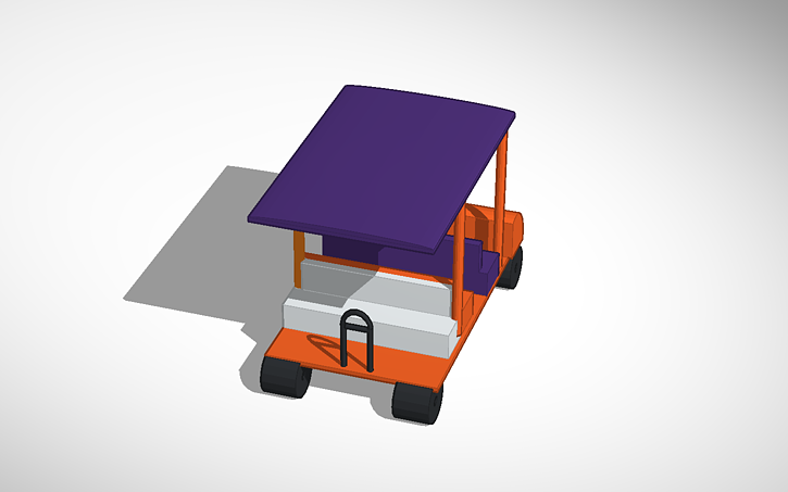 3D design golf cart - Tinkercad