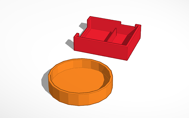 3D design breadboard and battery case and light cover - Tinkercad