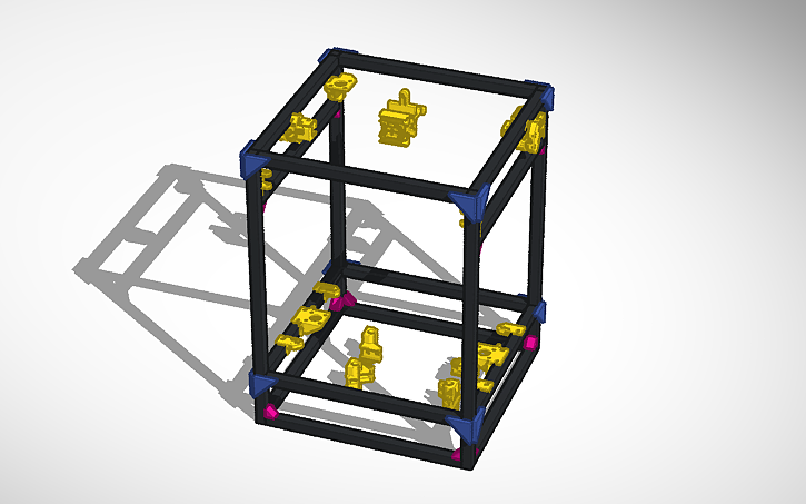 3D design Hypercube model - Tinkercad
