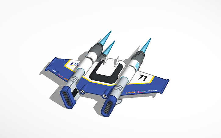 3D design Eiko S-24 ''Stingray'' SRL Racing Starship - Tinkercad