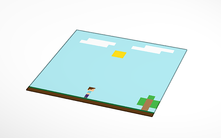 3D design 2D Minecraft | Tinkercad
