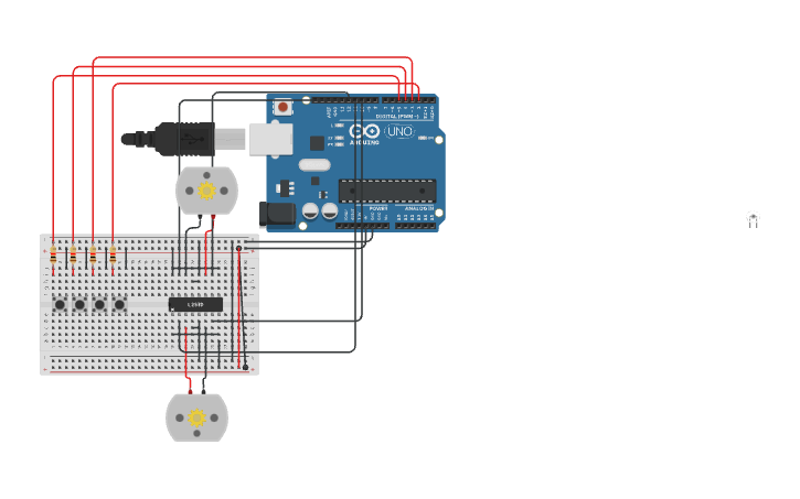 Circuit design CARRO 1 - Tinkercad