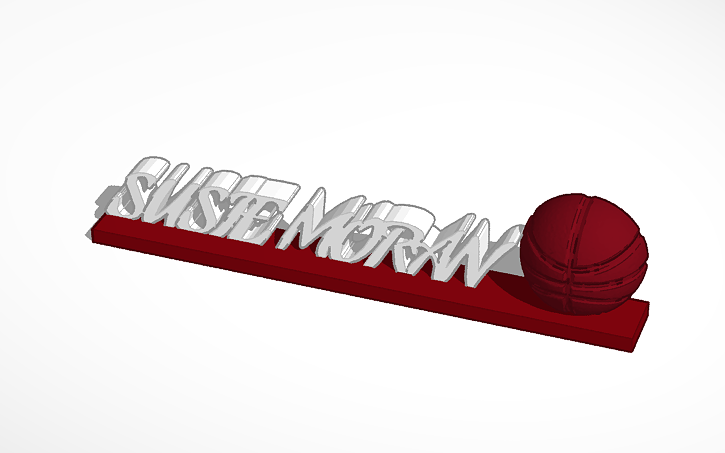 3D design Susie Moran-Nameplate | Tinkercad