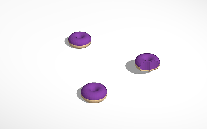 3D design GRAPE ICING DONUTS!!!!!!!!!!!!! | Tinkercad