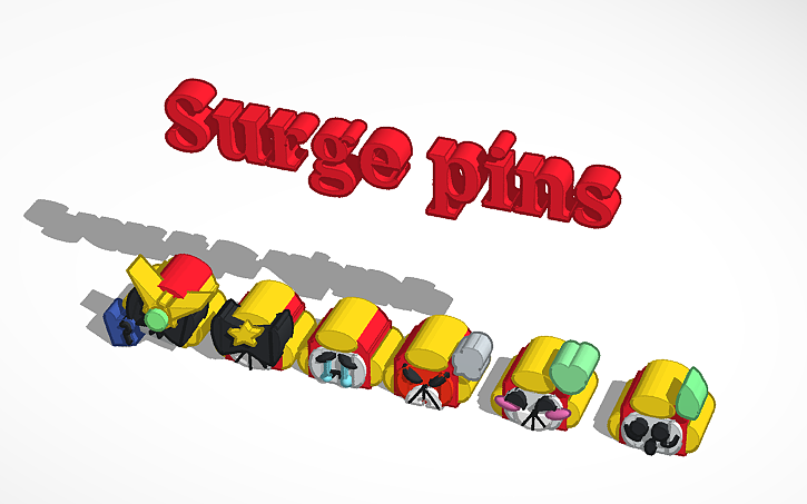 3D design surge pins | Tinkercad
